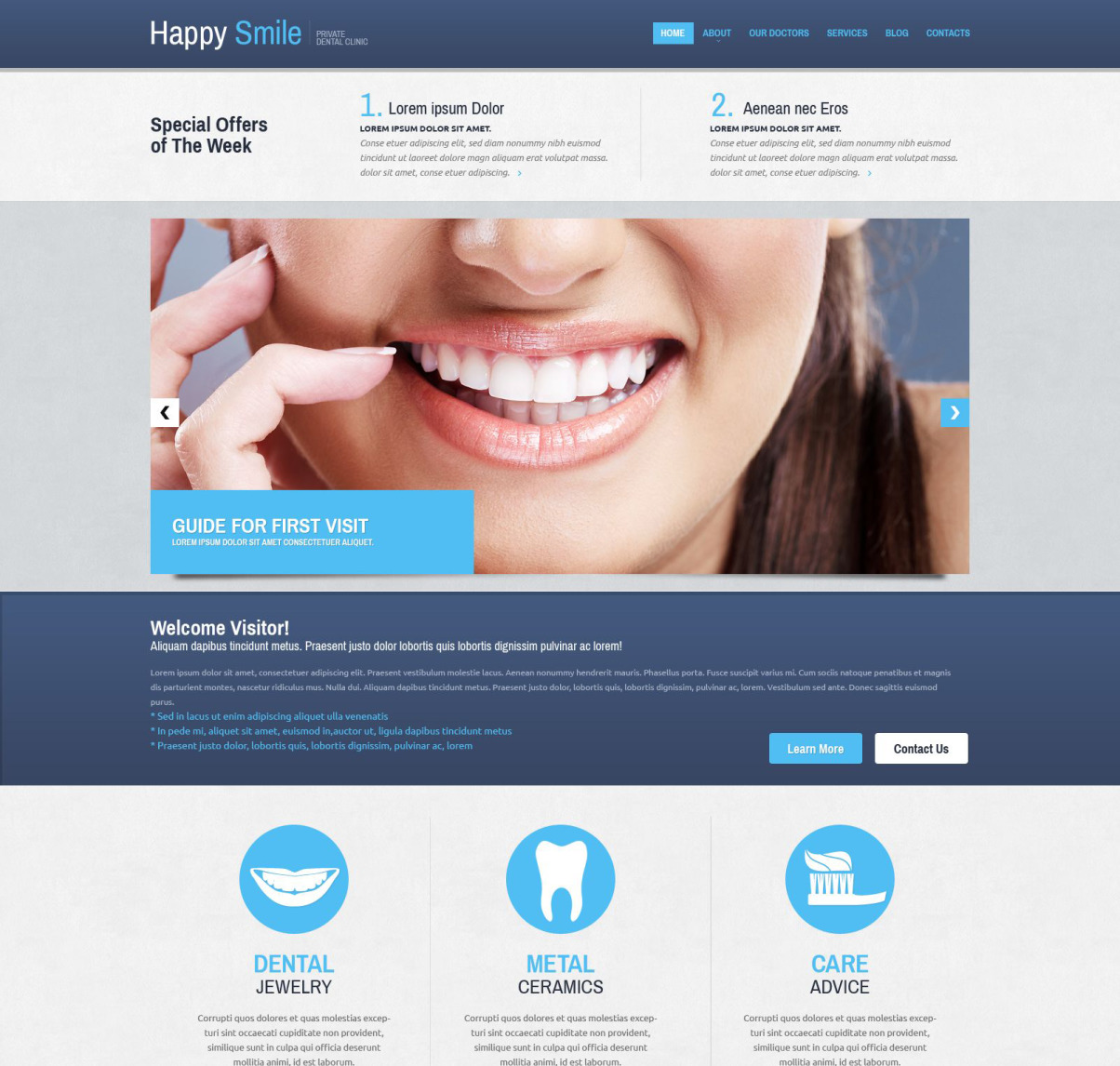 Dentistry Responsive Website Template #52394
