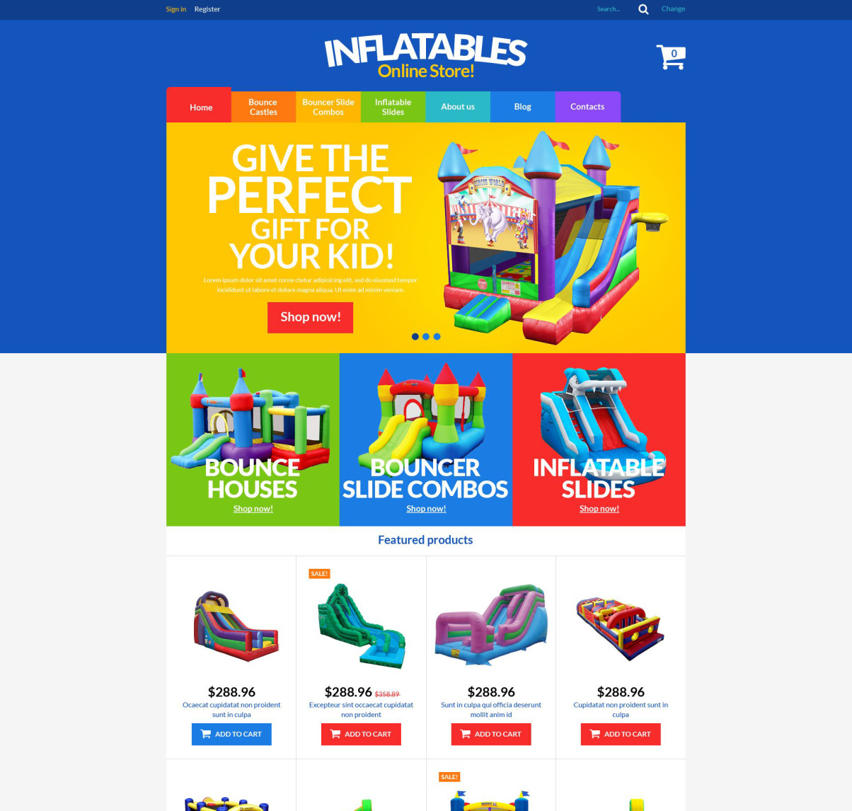 All-Purpose Inflatables VirtueMart Template #52548