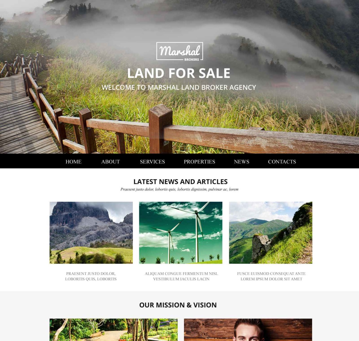 Land Brokers Website Template #52546