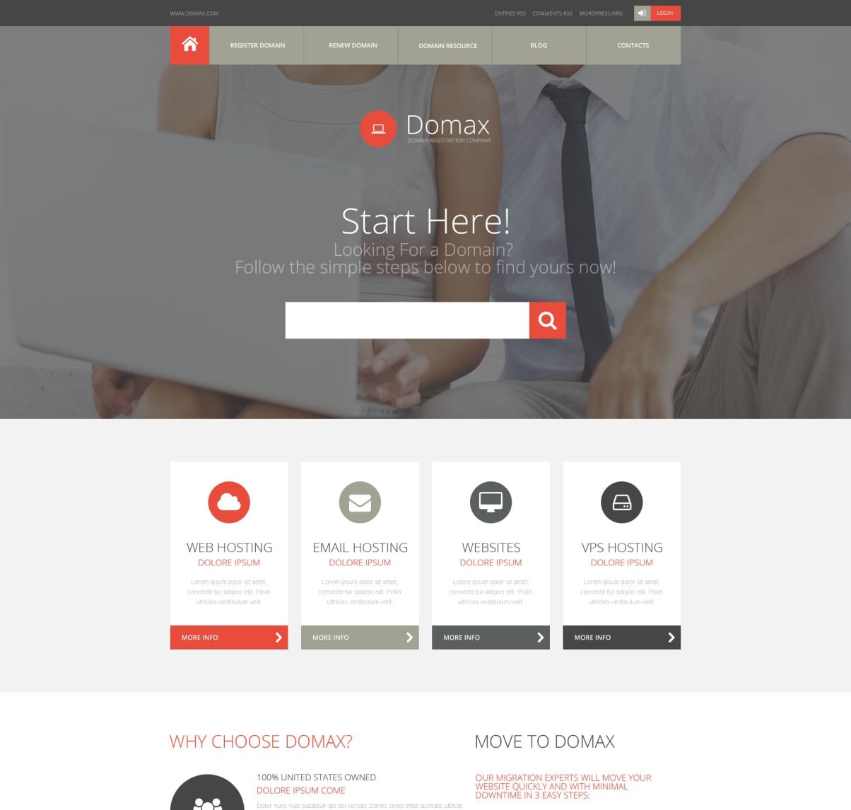 Domain Registration Website Template #52635