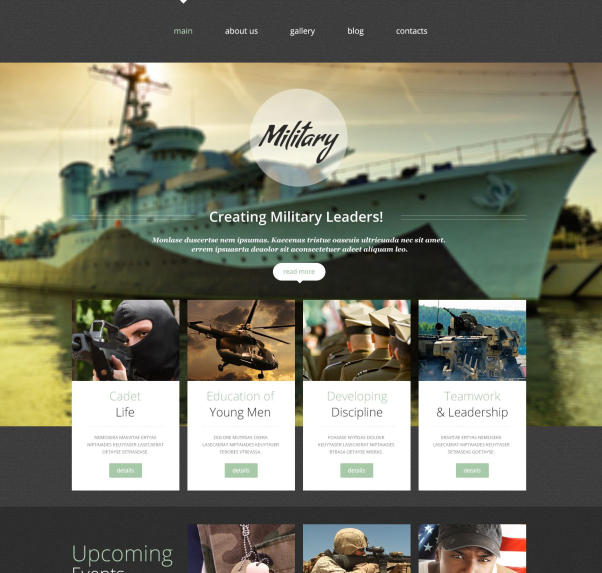 Military Site Template