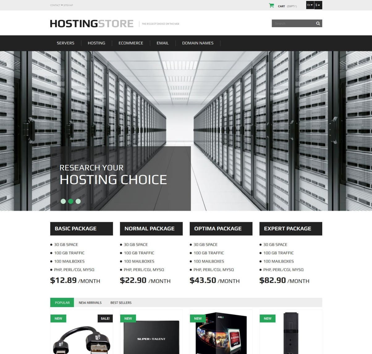 Hosting PrestaShop Theme #52866