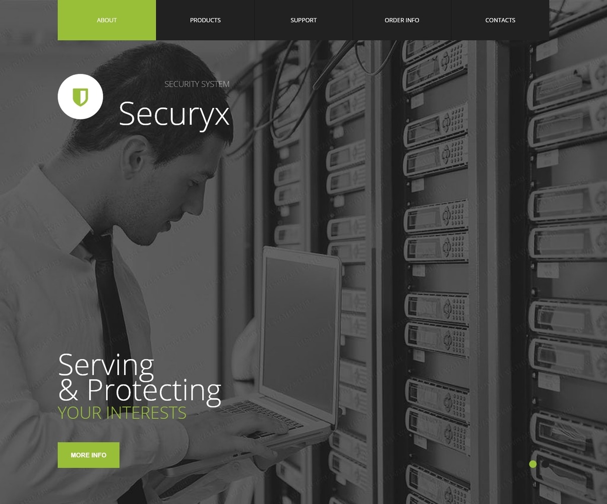 Security Systems Website Template #53086
