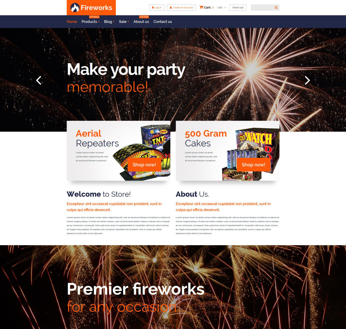 Fireworks Store Shopify Theme #53137 - TemplateMonster