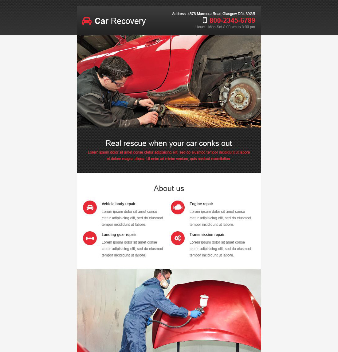 Car Repair Responsive Newsletter Template #53285
