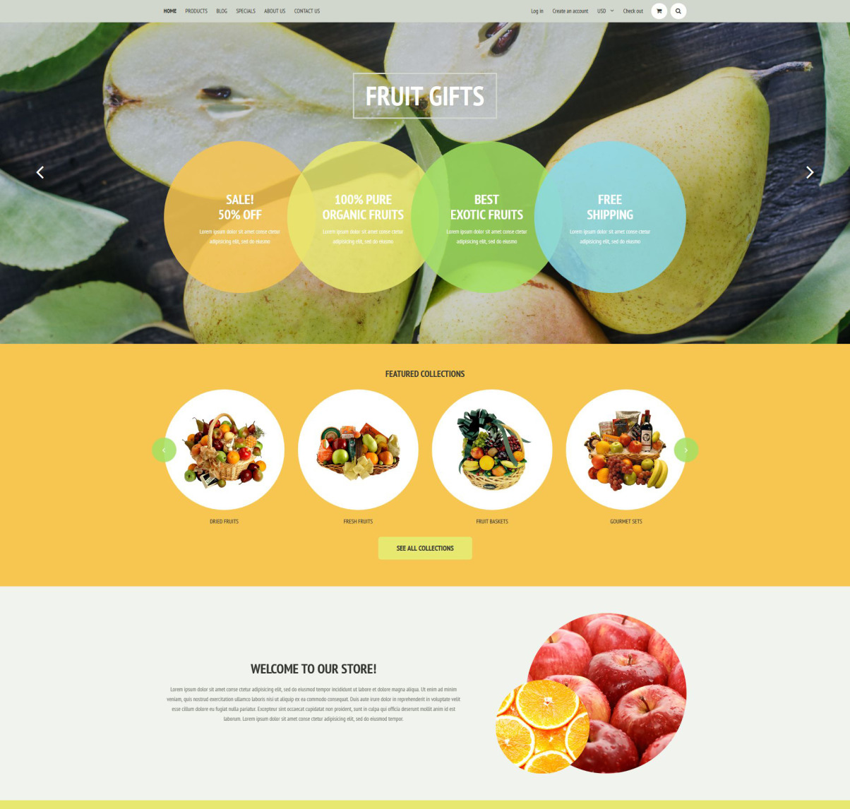 Fruit Shop Shopify Theme #53345 - TemplateMonster
