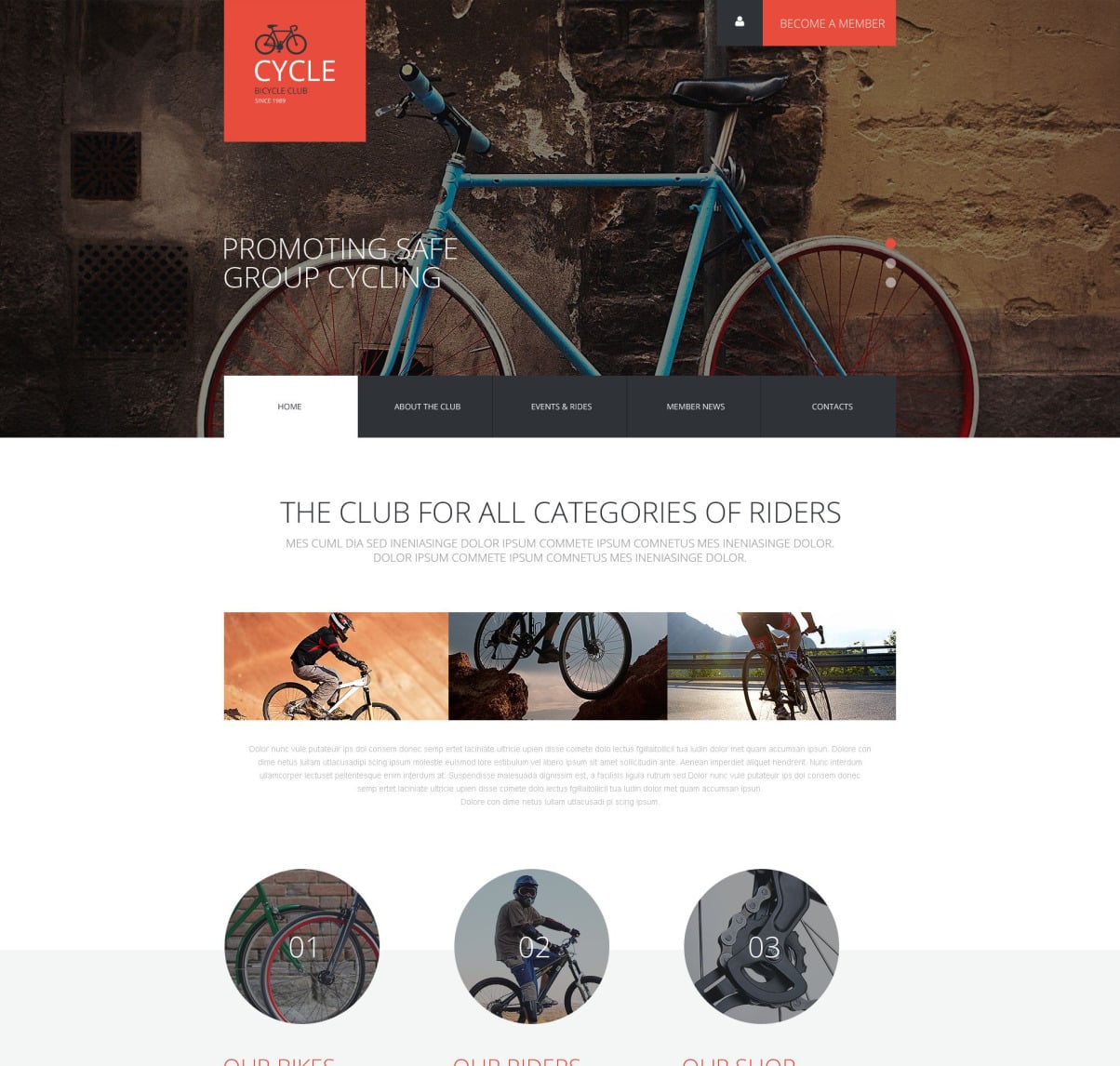 Cycling Web Template