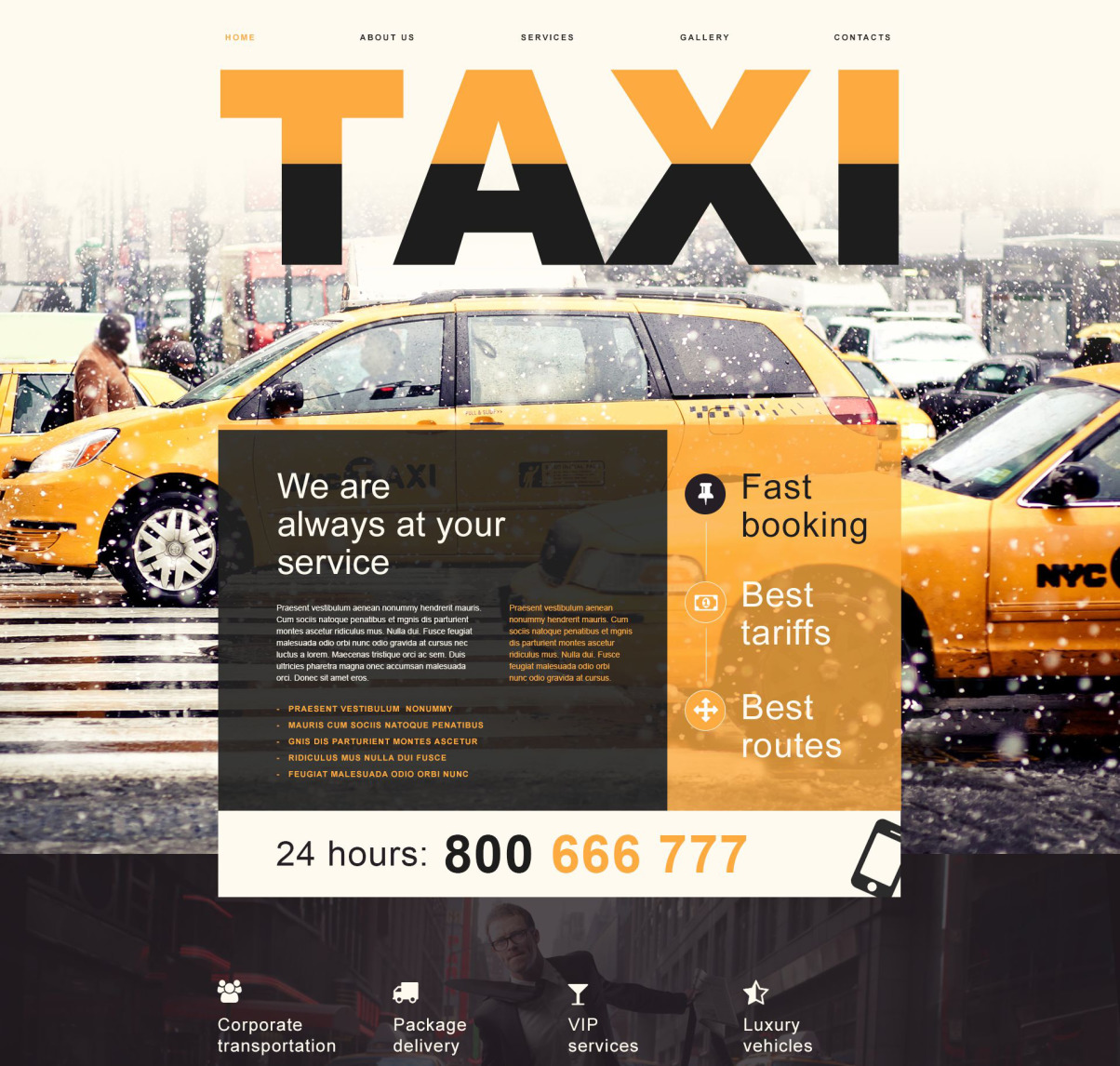 Taxi Muse Template #53550 - TemplateMonster