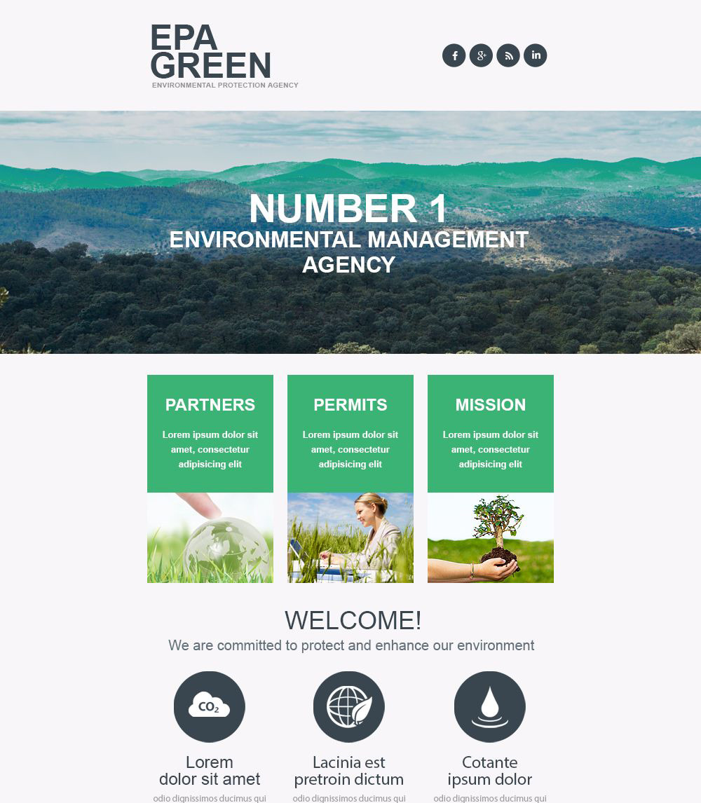 Environmental Responsive Newsletter Template #53702