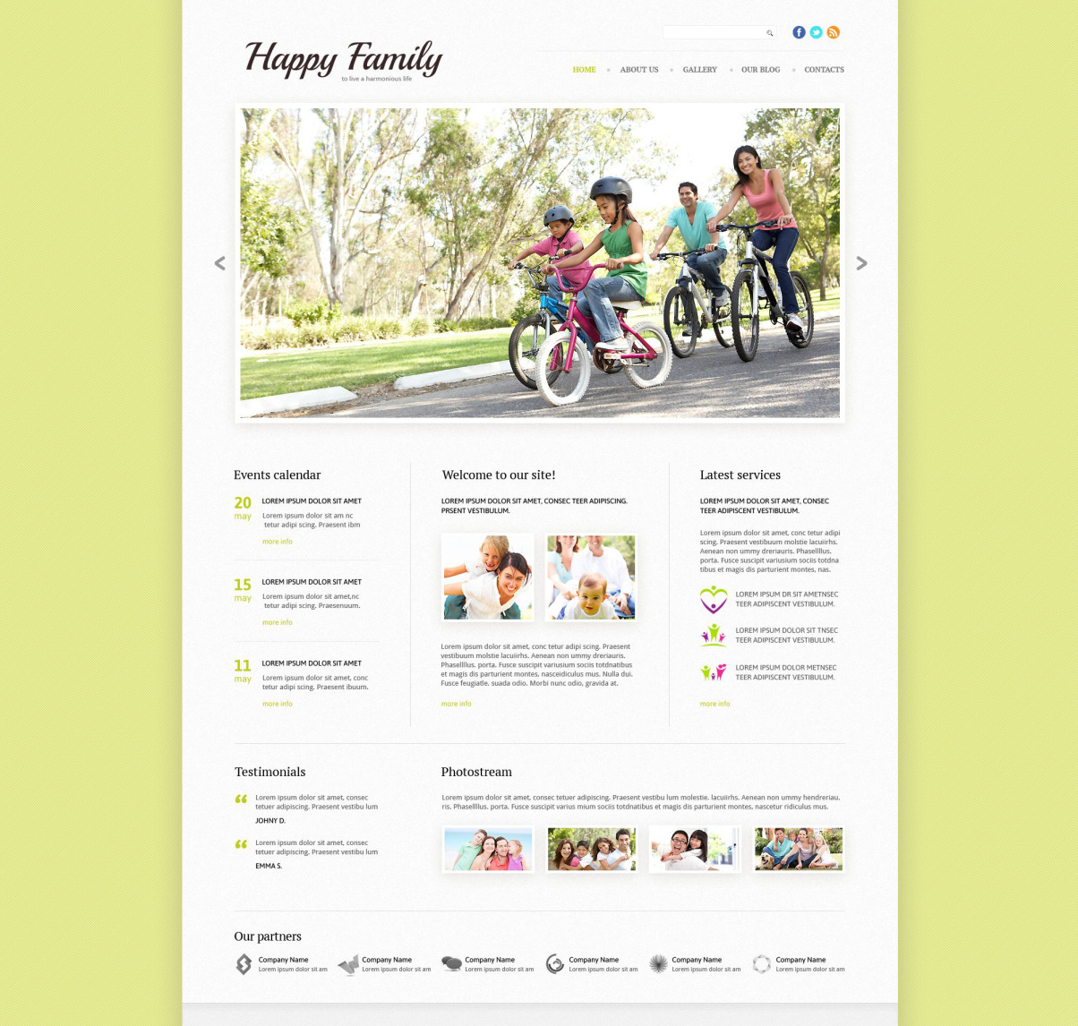 Family Responsive Website Template #53863