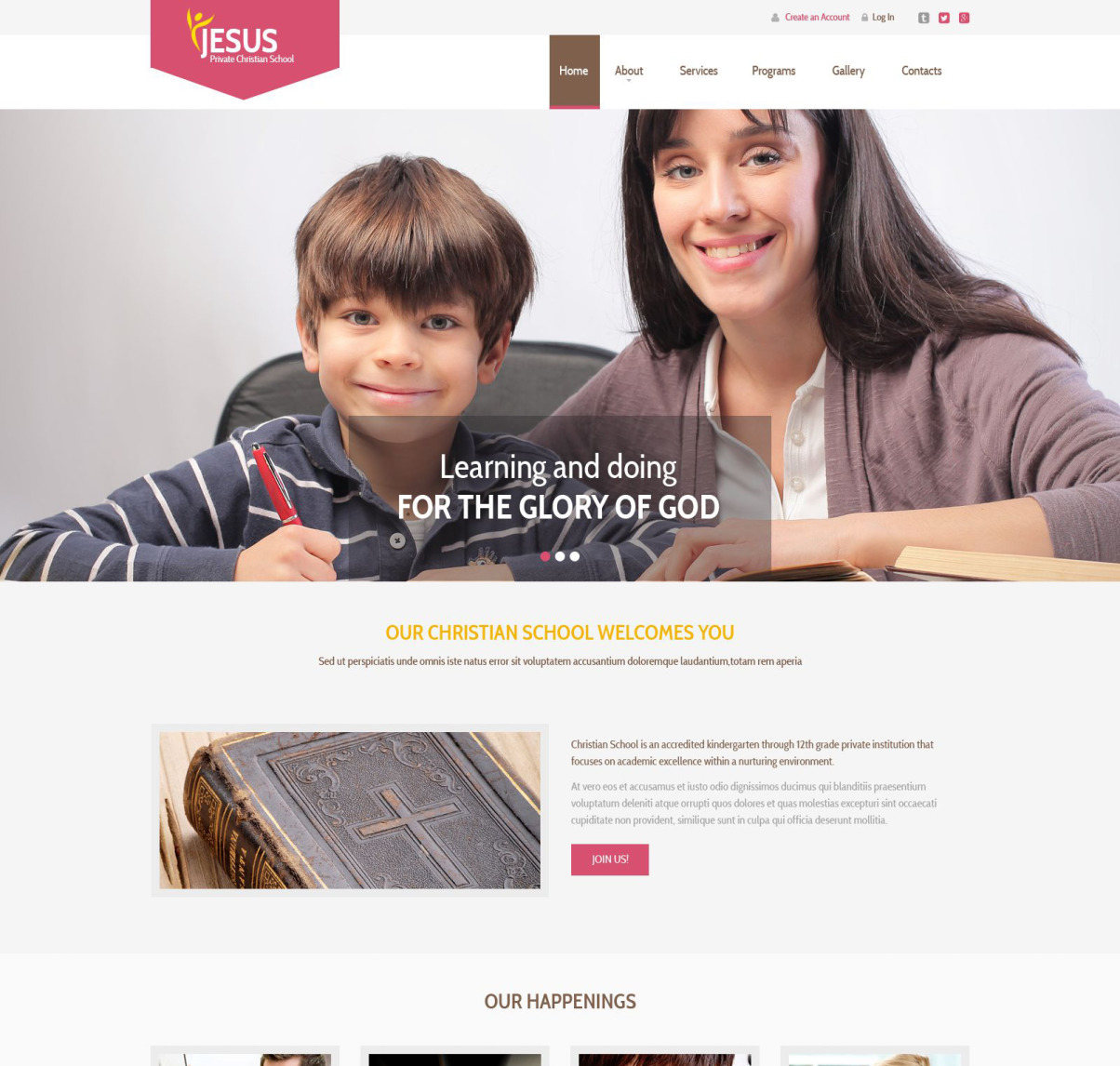 Christian Education Website Template