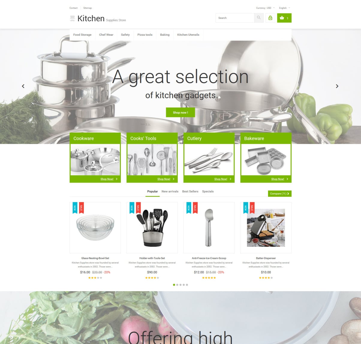 Kitchenware PrestaShop Template