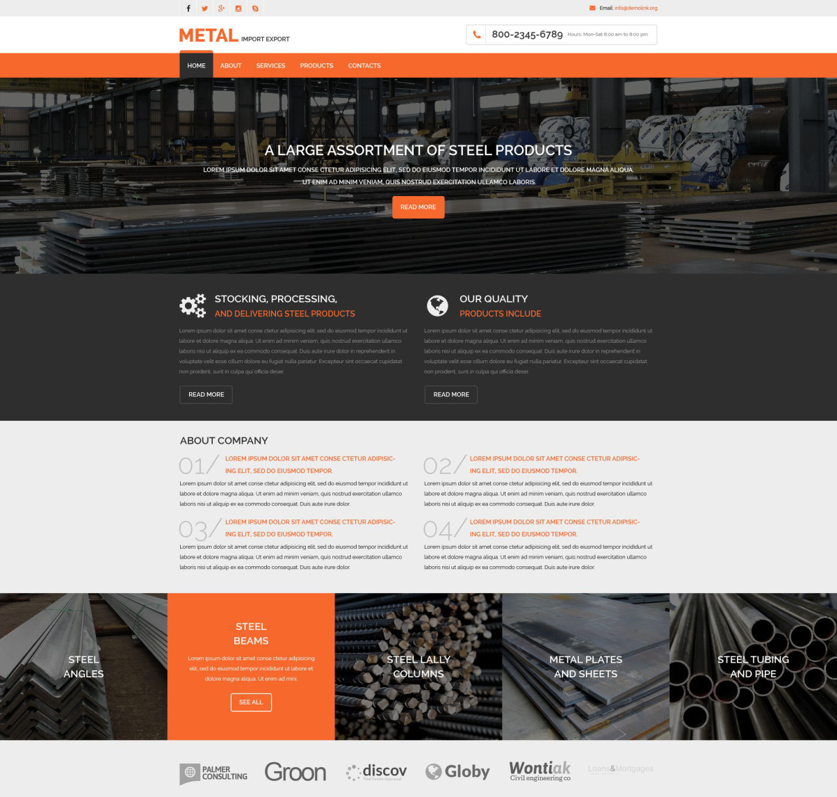 Steelworks Responsive Website Template #53971