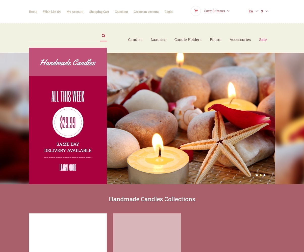 Handmade OpenCart Template