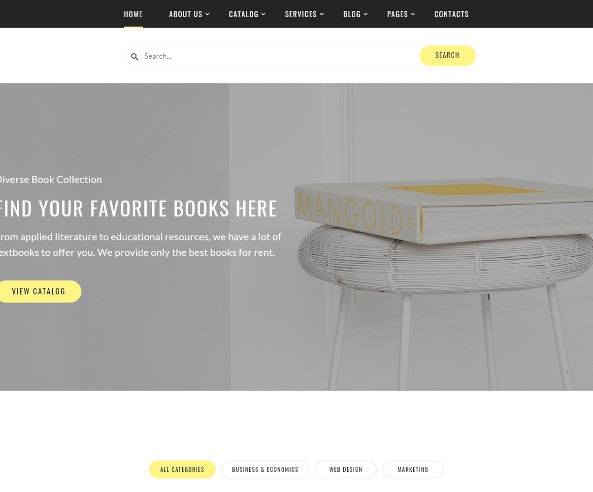 Textbook Rentals Multipage HTML template