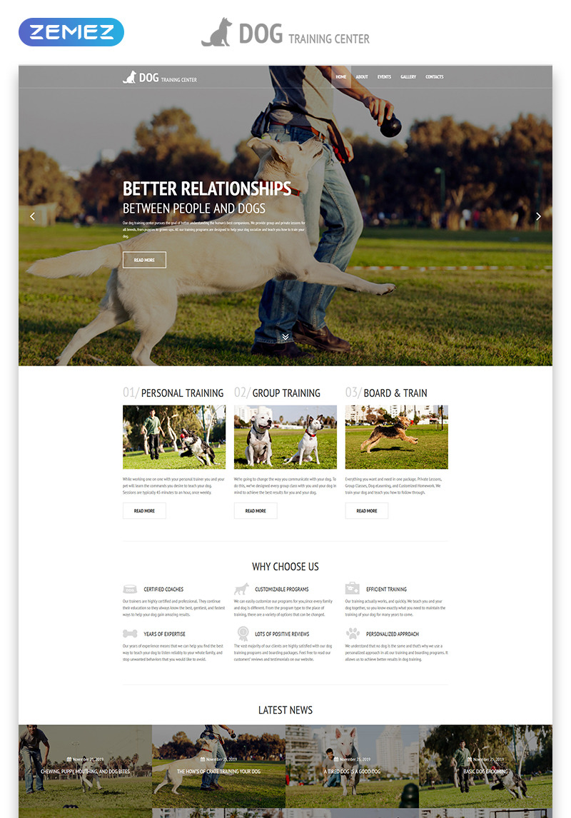 Dog Training Center HTML Template