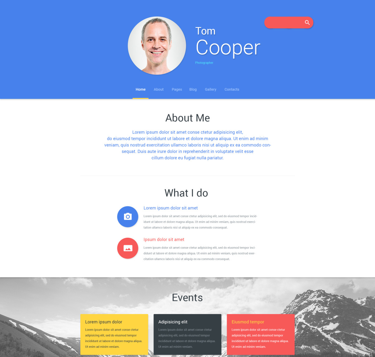Personal Profile Joomla Template