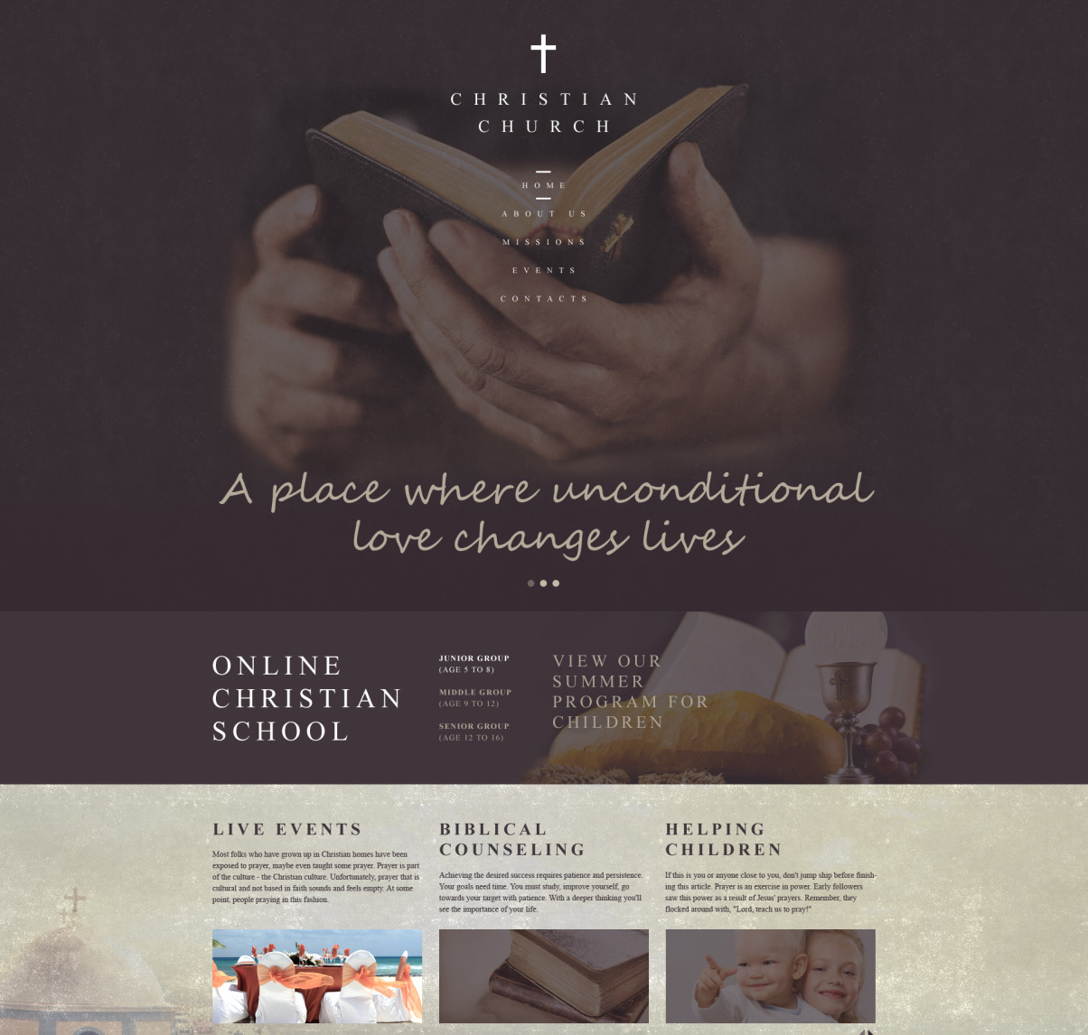 Christian Responsive Website Template #55390