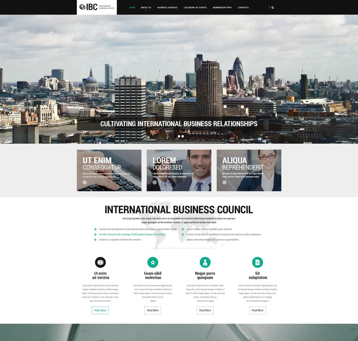 Business & Services Responsive Website Template #55478