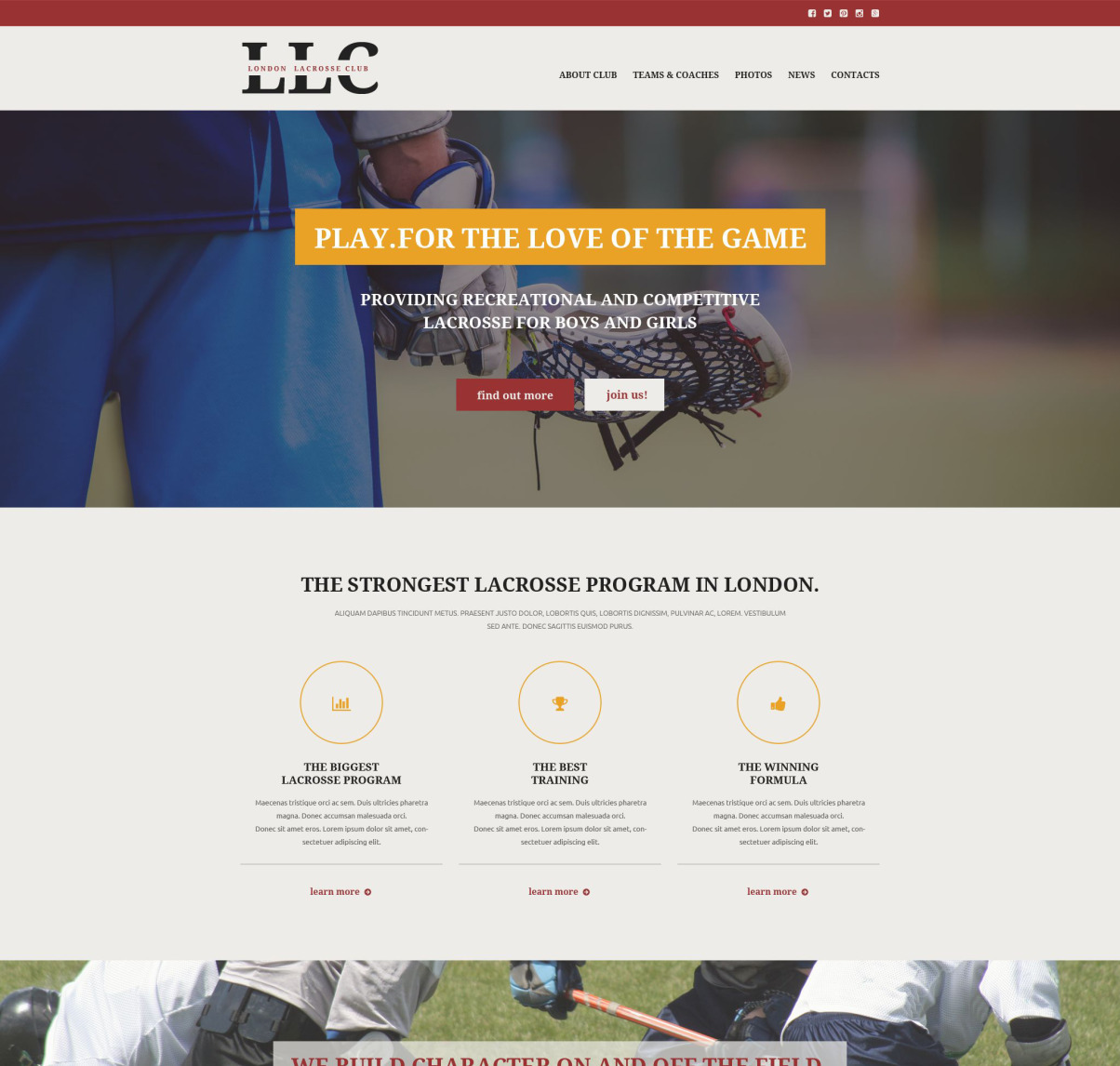 Sport Responsive Website Template #55410