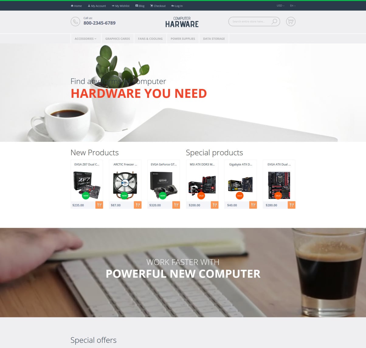 Computer Hardware OpenCart Template