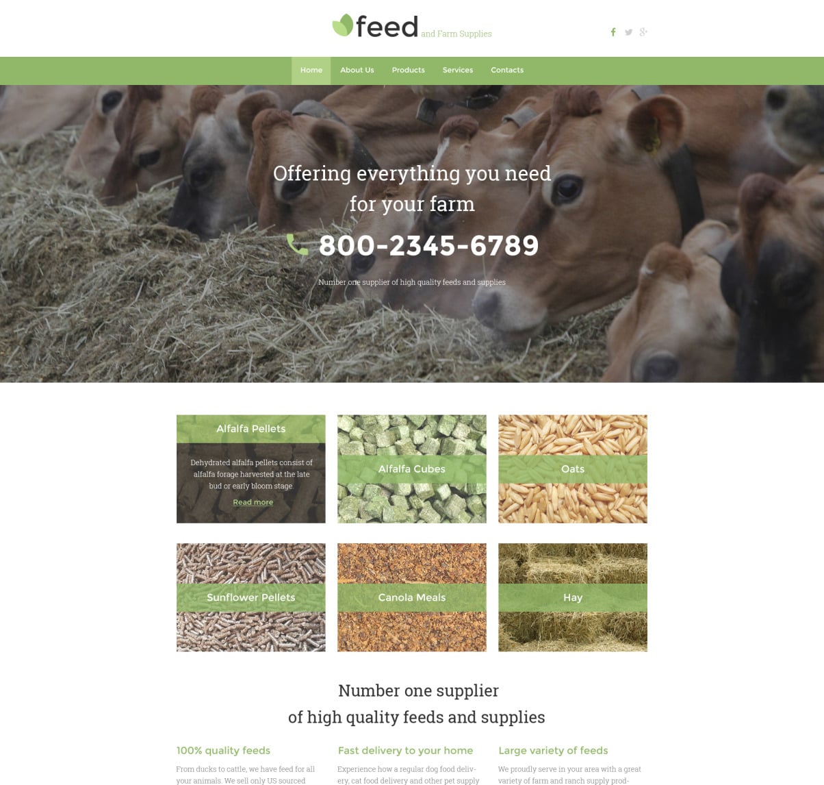Farm Responsive Website Template #55776