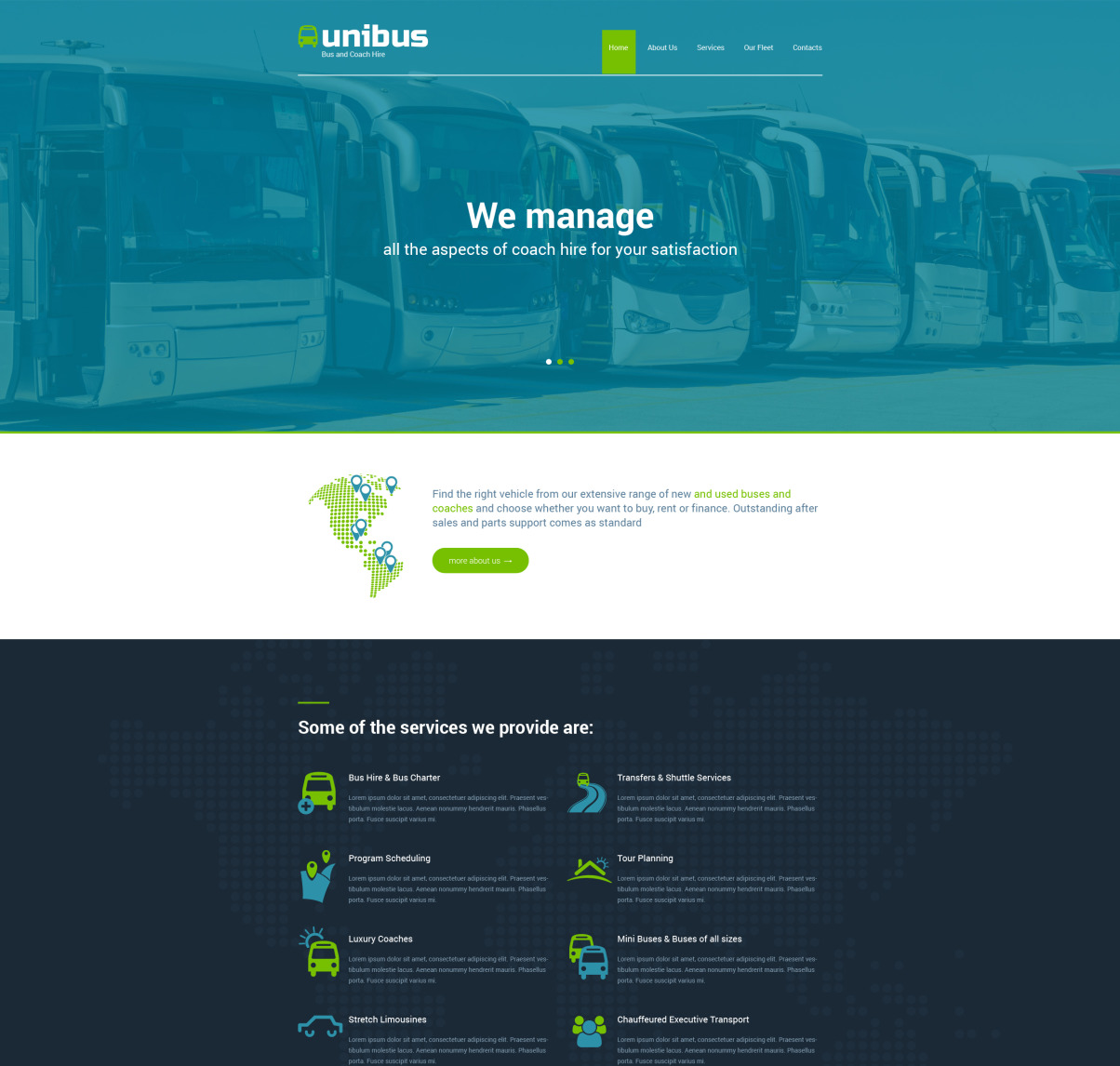 Transportation Responsive Website Template #55979