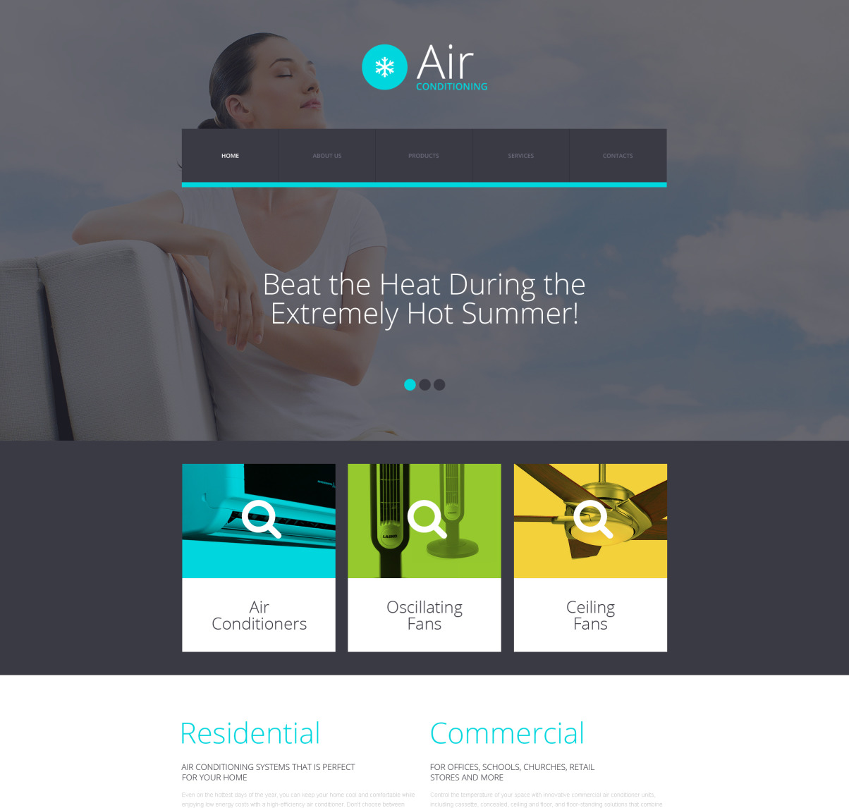 Air Conditioning Responsive Website Template #56071