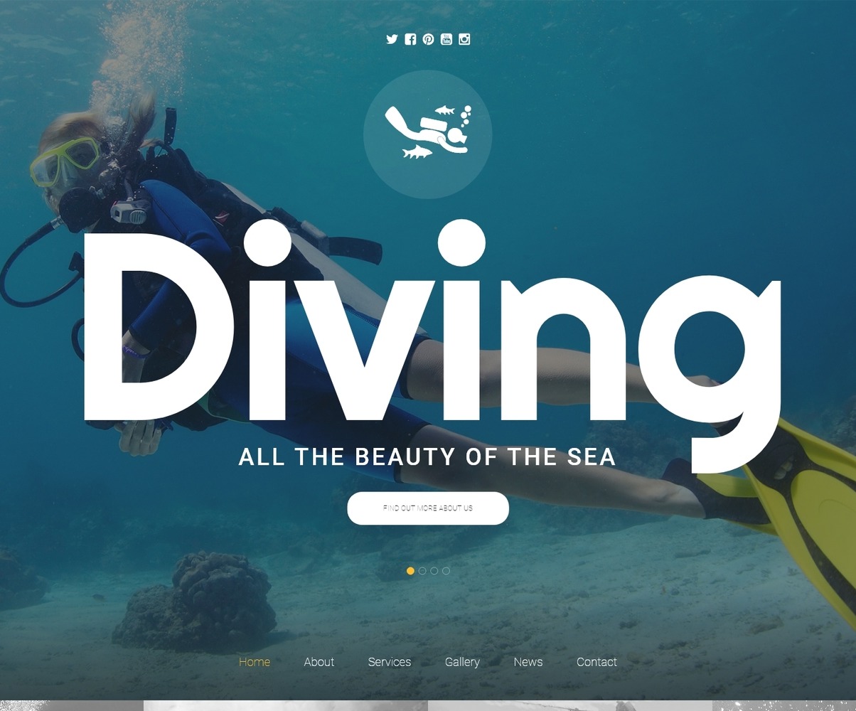 Diving Website Template