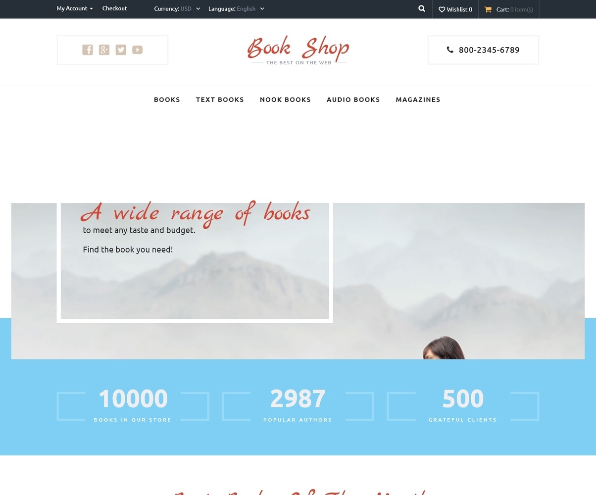 Book Shop OpenCart Template