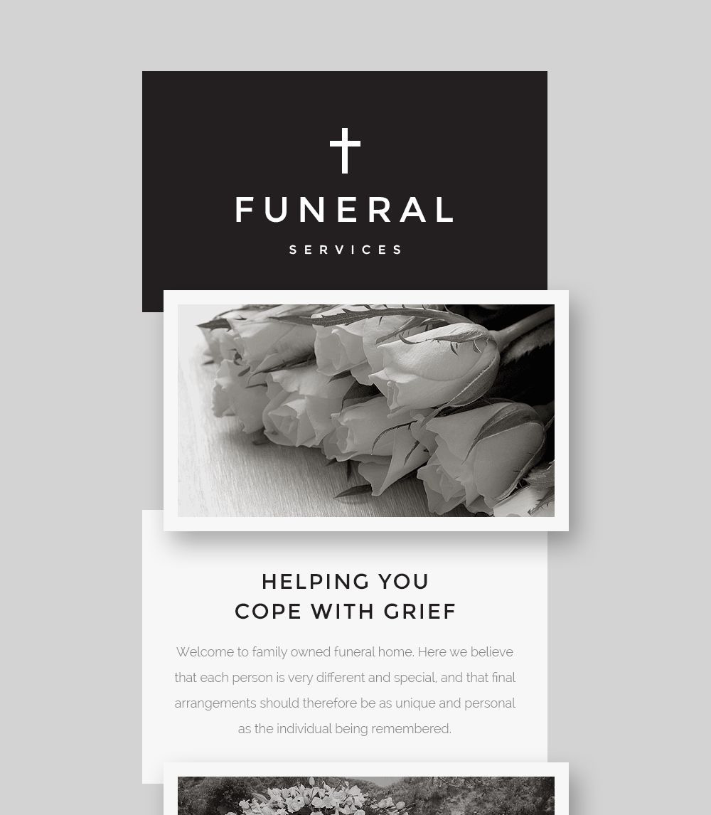 Funeral Services Responsive Newsletter Template #57604