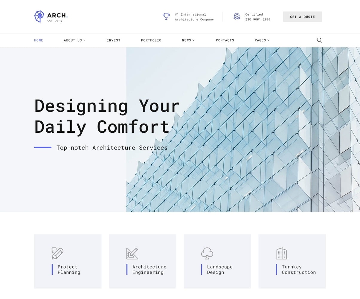 Architecture Multipage HTML template