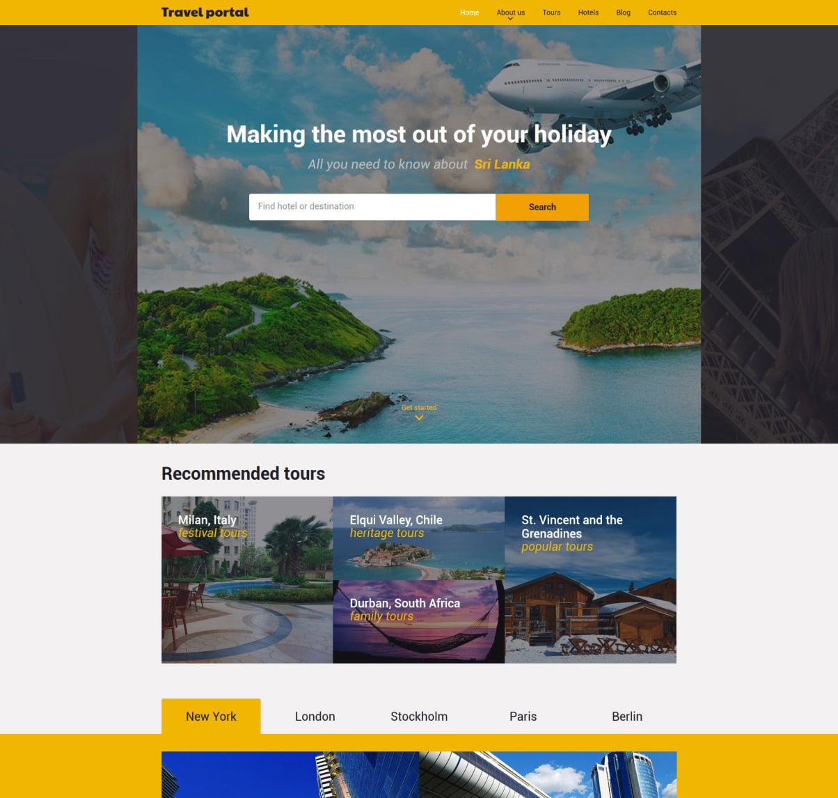 Travel Responsive Website Template #57801
