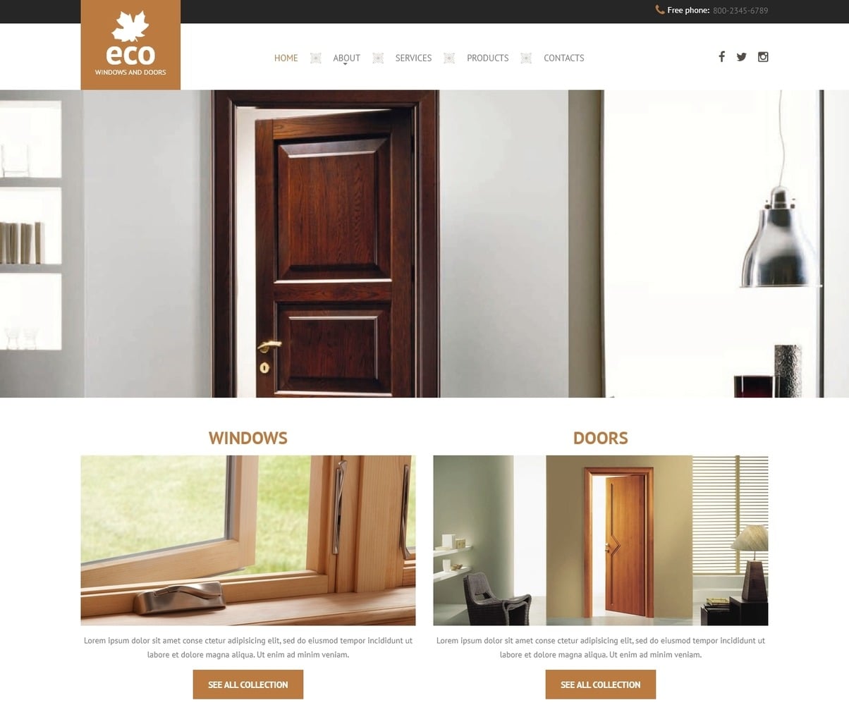 Window Responsive Website Template #57898