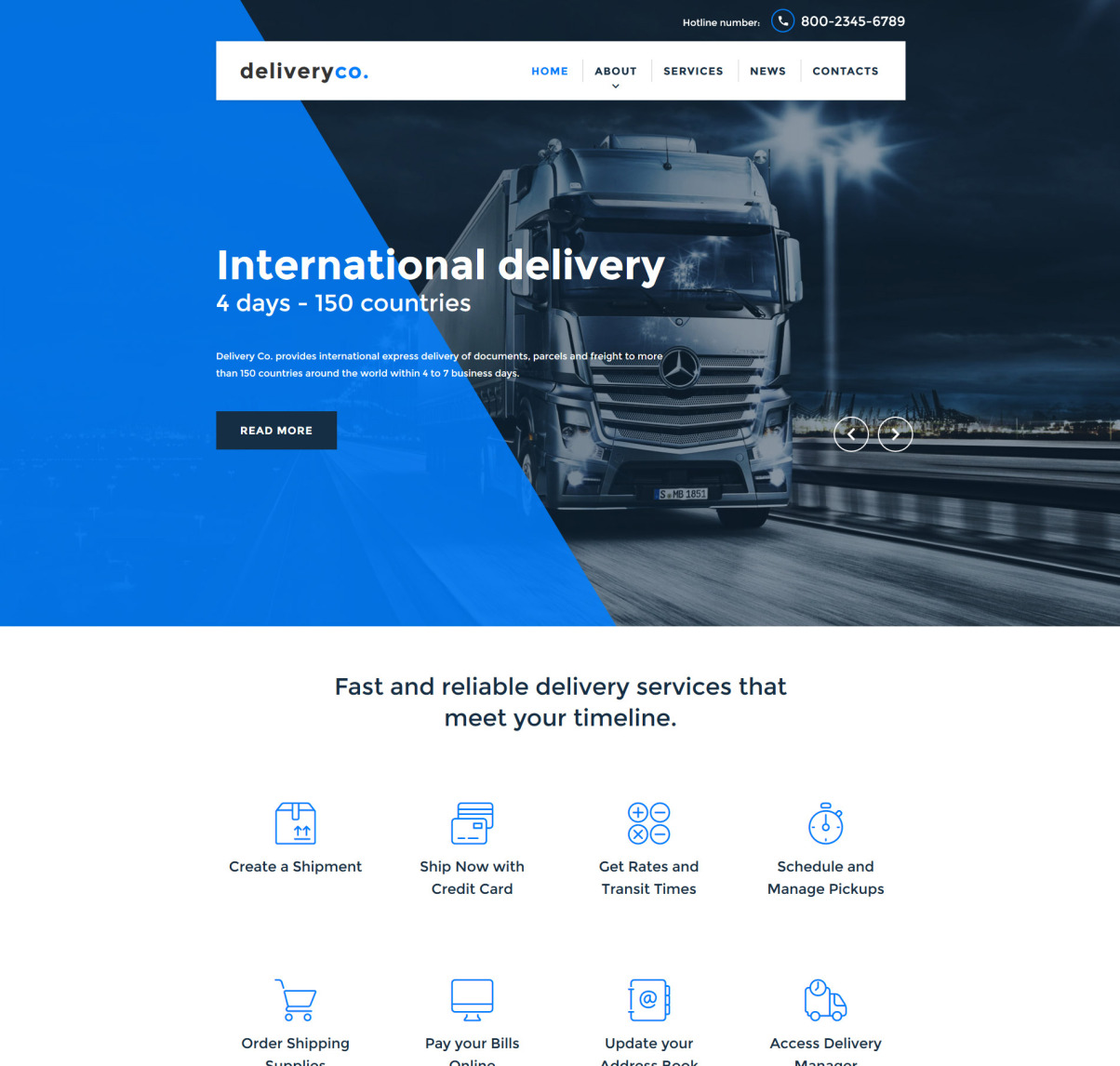 Delivery Services Web Template