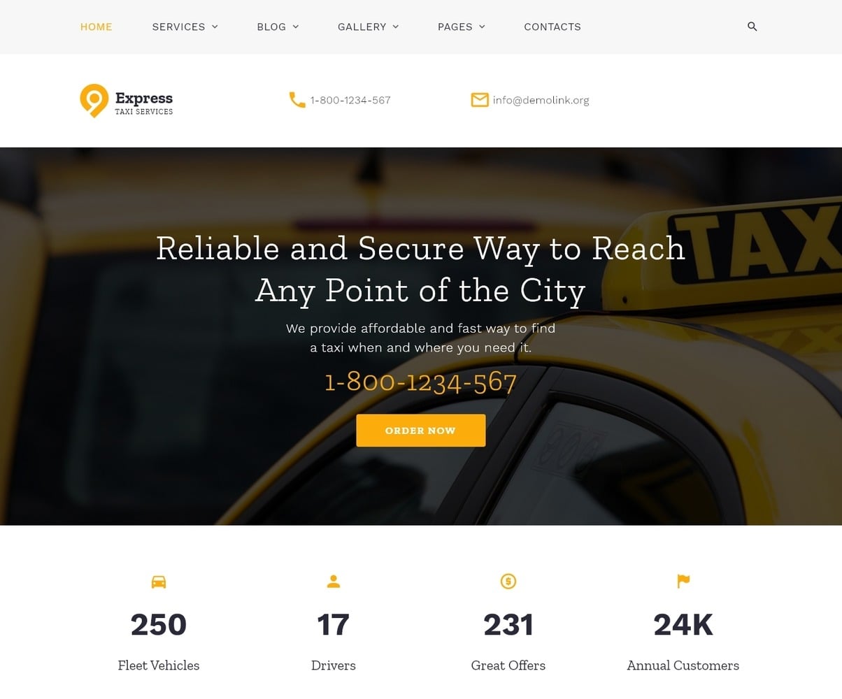 Taxi Services Multipage HTML Template