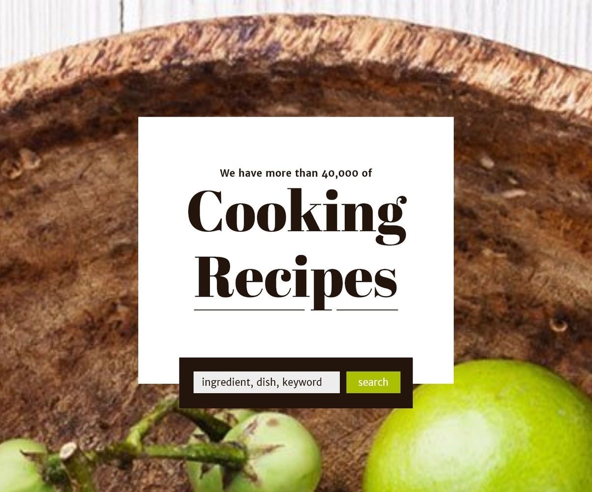Cooking Responsive Landing Page Template #58167
