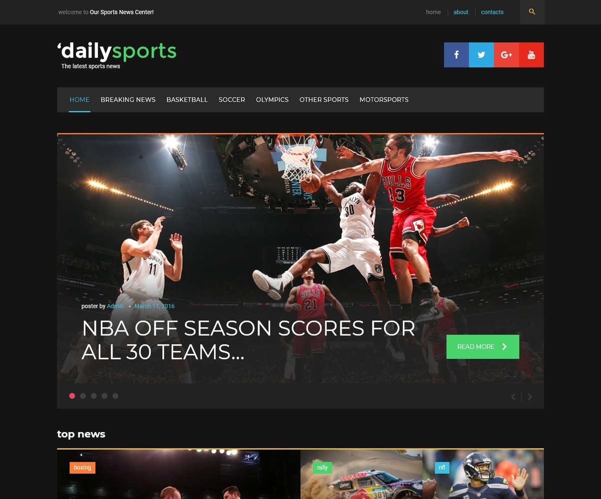 DailySports - Sport Magazine WordPress Theme