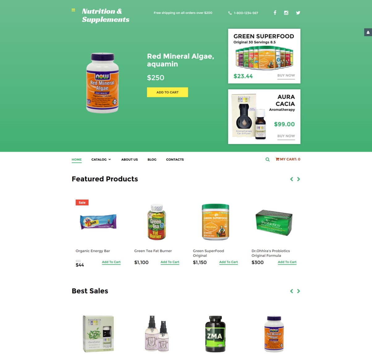 Supplement Store VirtueMart Template