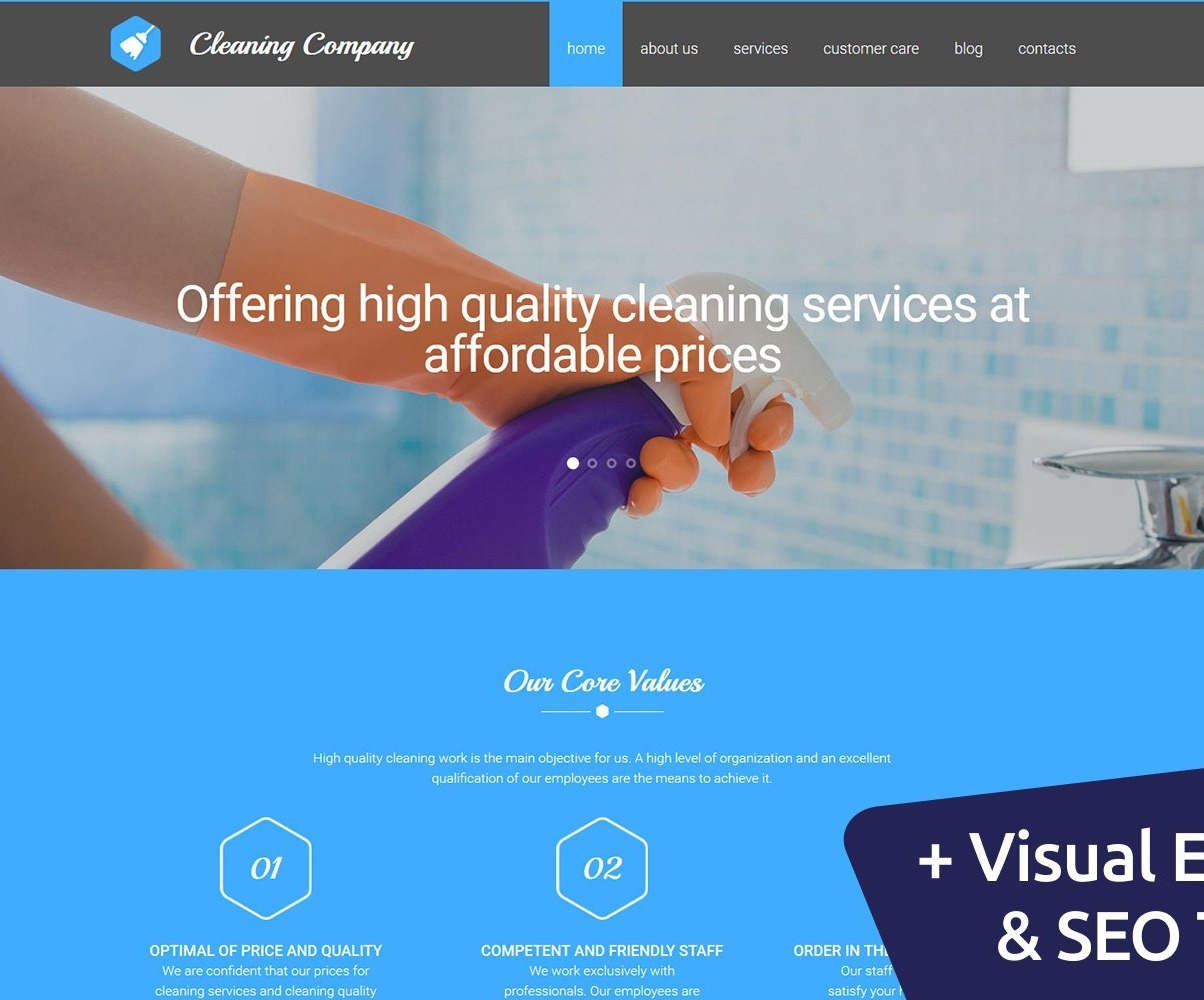 Cleaning Moto CMS 3 Template #58557