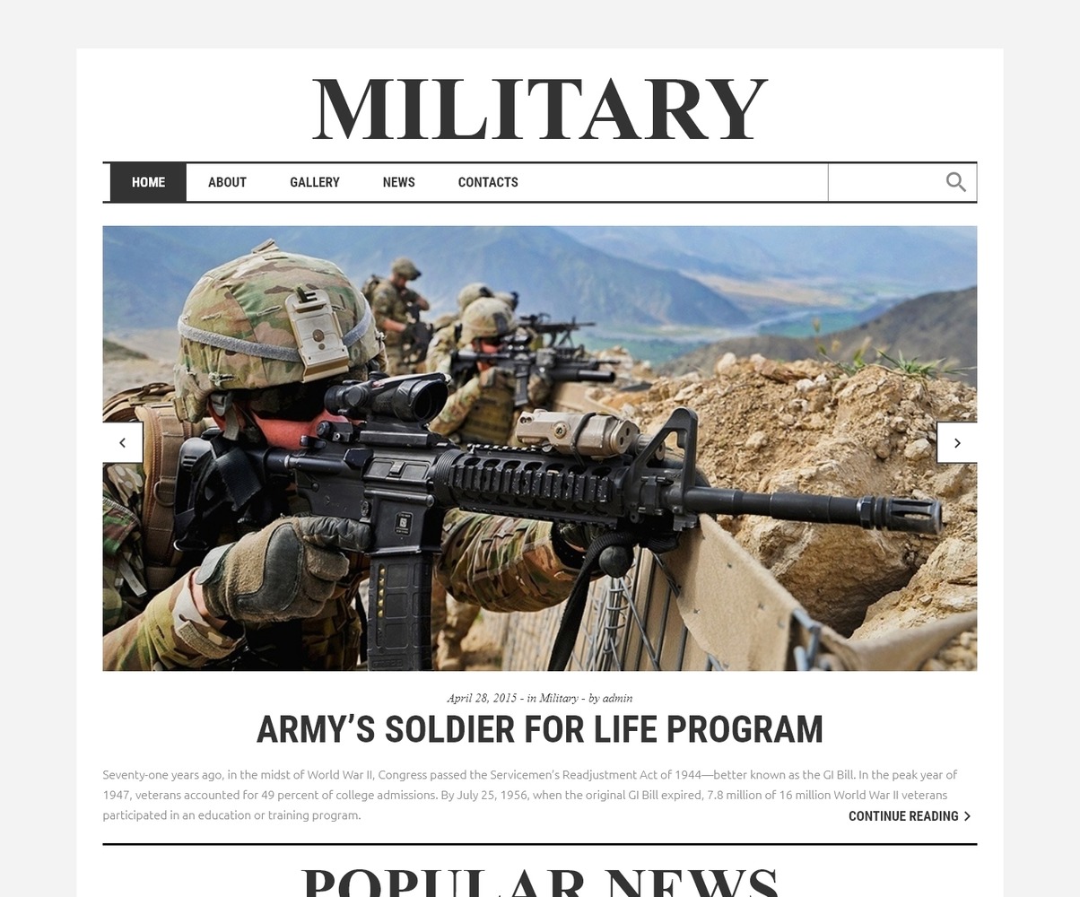 Military Responsive Website Template #58754
