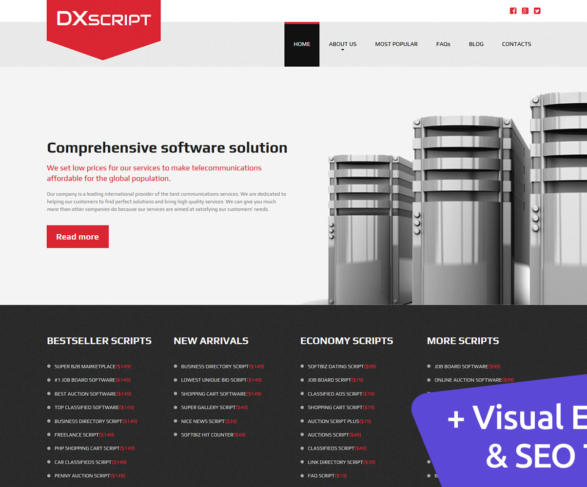 DXscript - Software Web Moto CMS 3 Template #58844