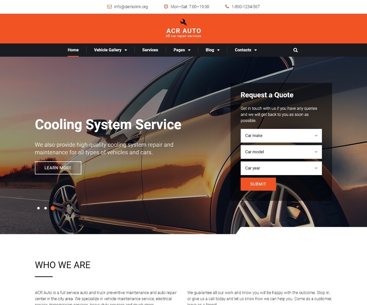 car-repair-website-template