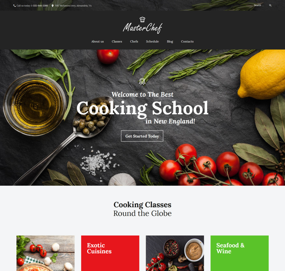 Cooking School WordPress Theme