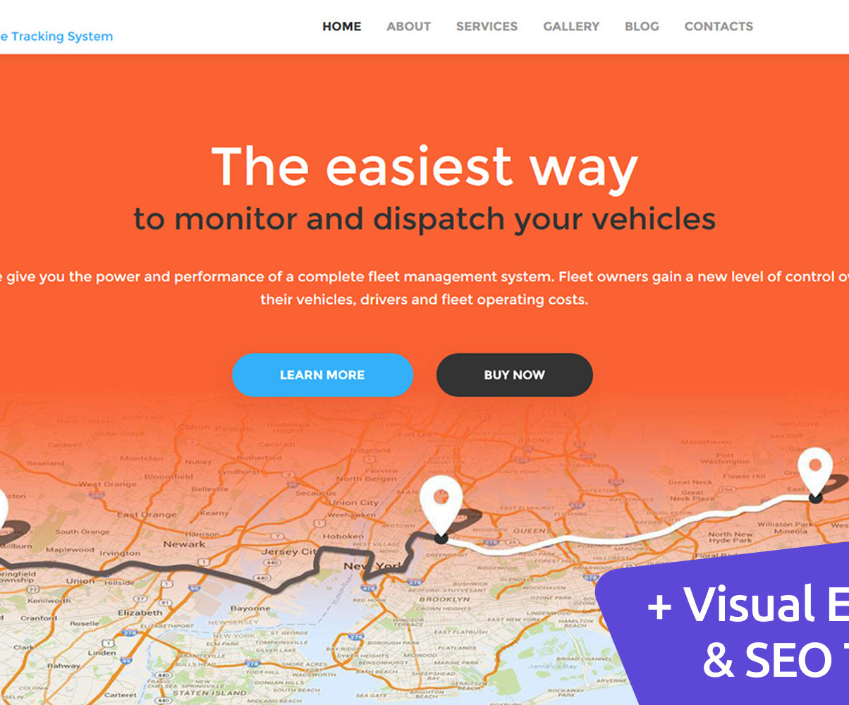 GPS - Car Tracking Moto CMS 3 Template #59225