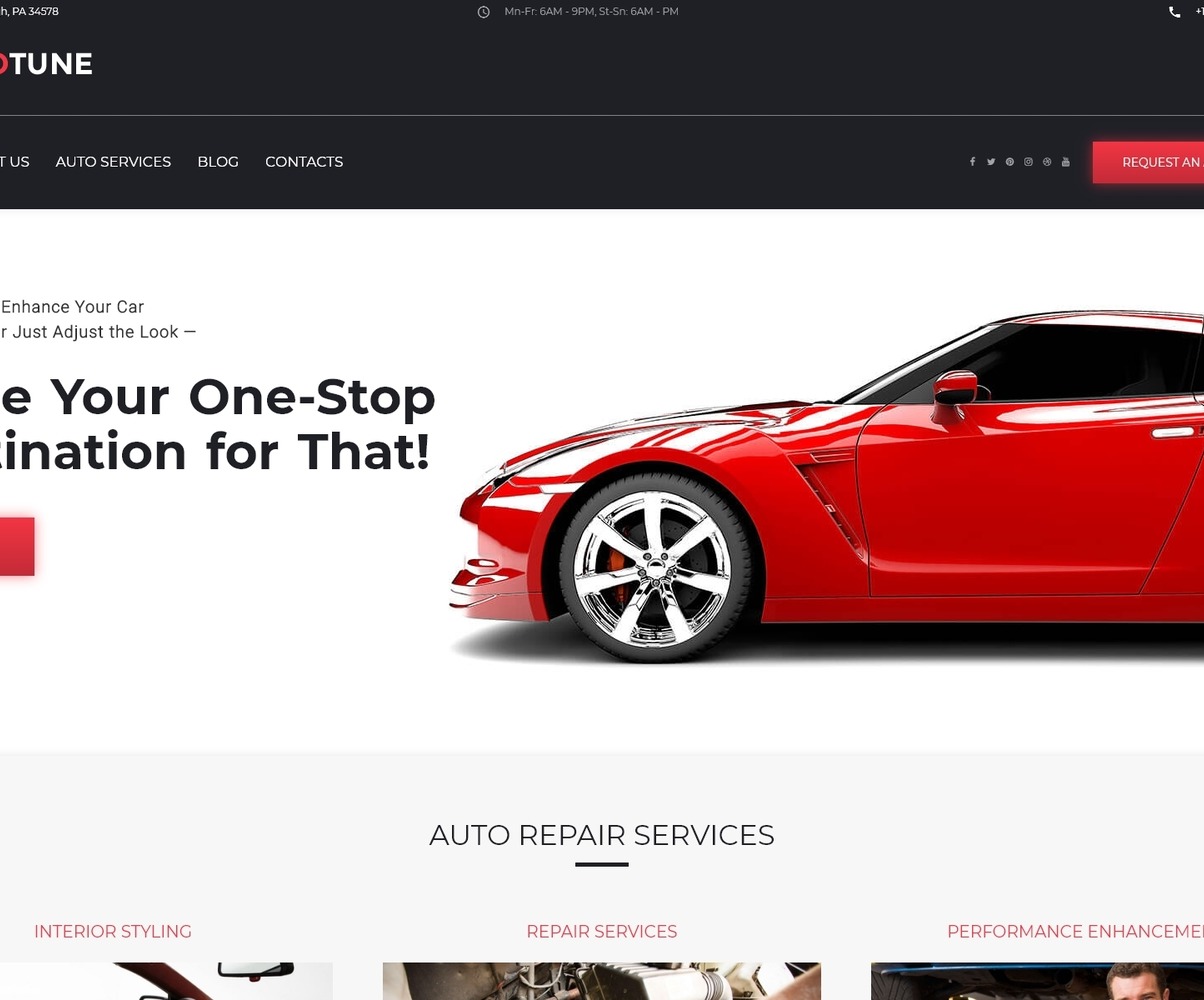 Car Tuning WordPress Template