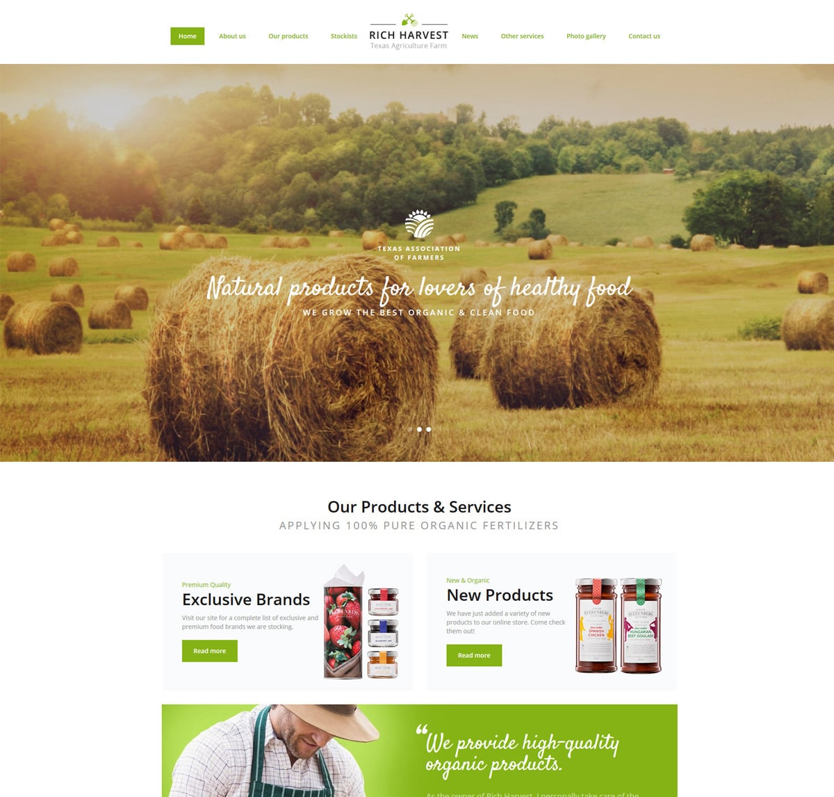 Vegetables Website Template