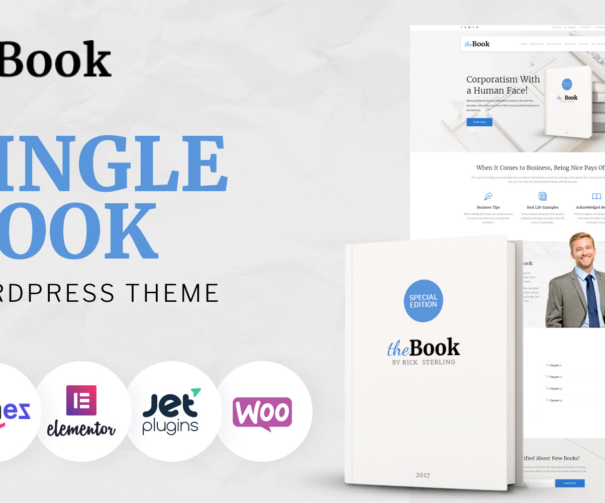 Single Book WordPress Theme