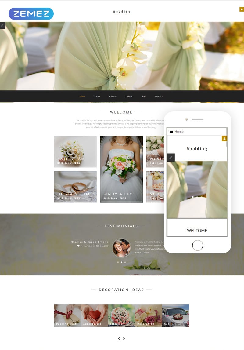 Wedding Planner Joomla Template