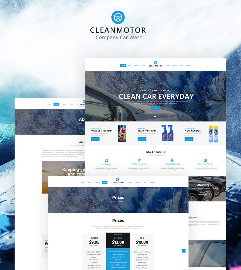 Car Wash Web Template